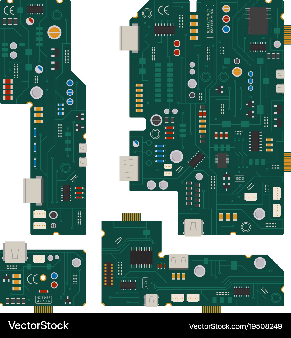 Computer Motherboard Circuit Royalty Free Vector Image