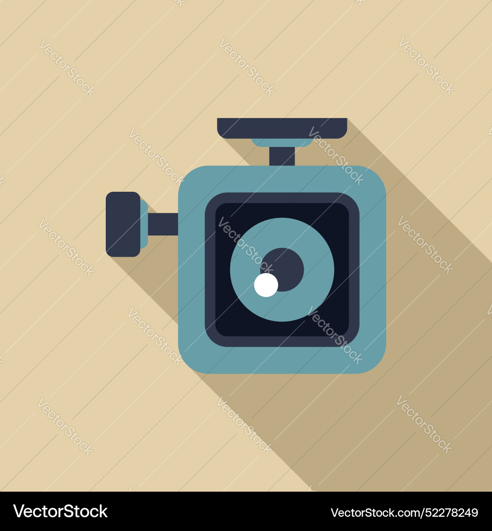 Dashcam recording road traffic in minimalist flat Vector Image