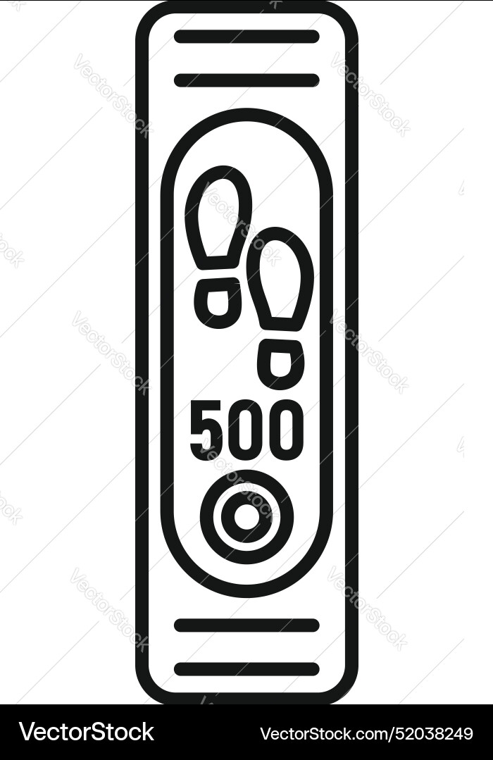 Fitness tracker counting steps icon showing daily Vector Image