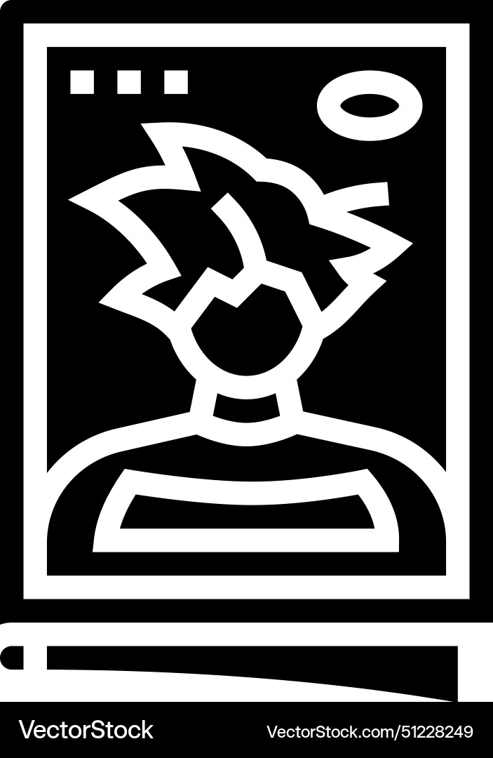 Manga kawaii glyph icon Royalty Free Vector Image