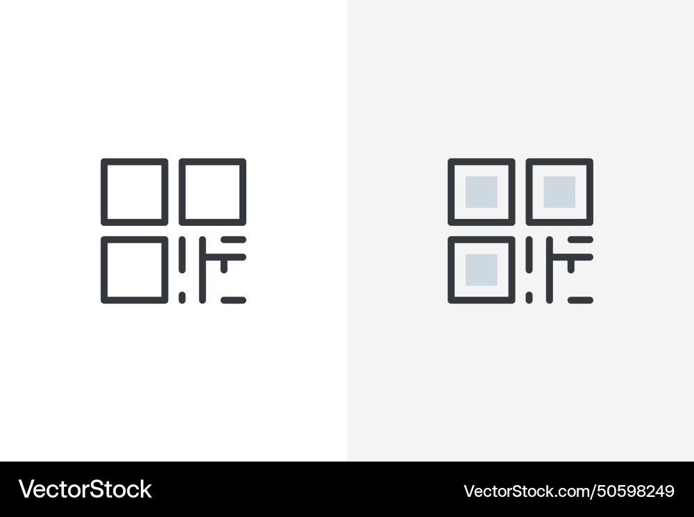 Qr code icon sign isolated on white Royalty Free Vector