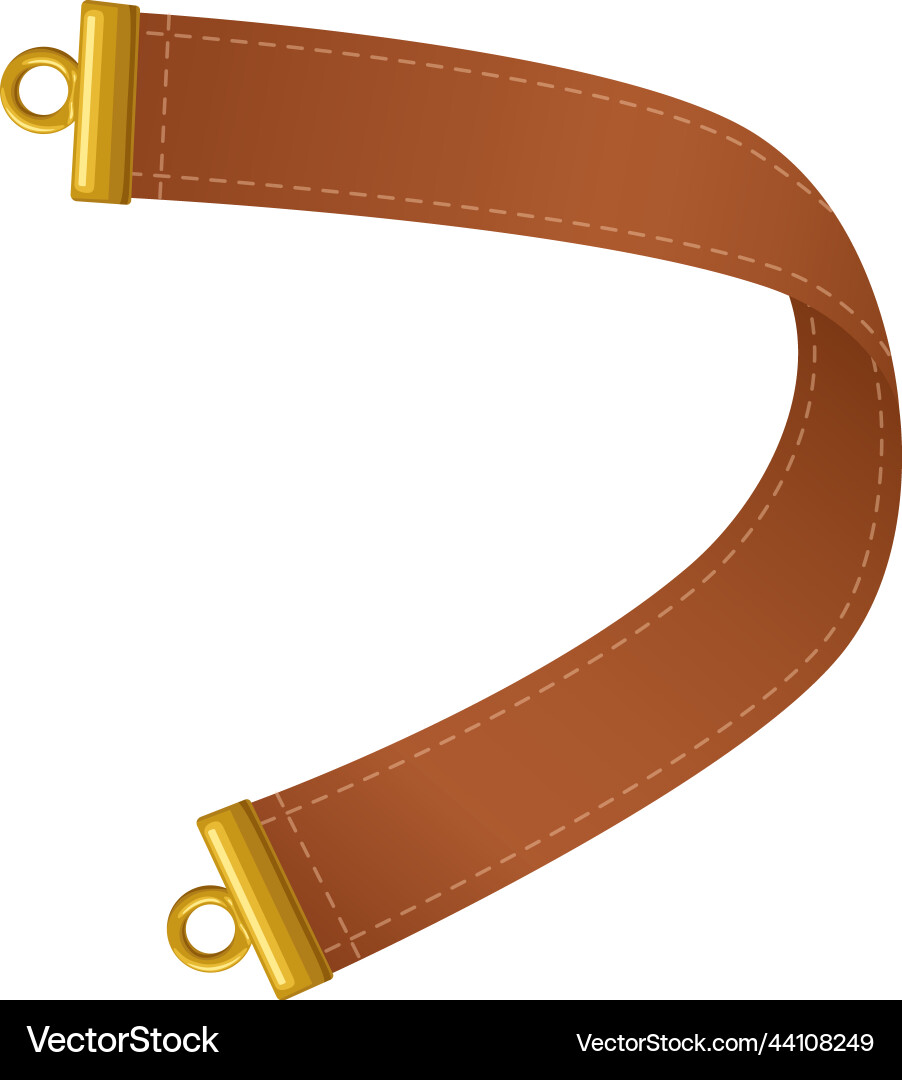 Realistic leather strap Royalty Free Vector Image