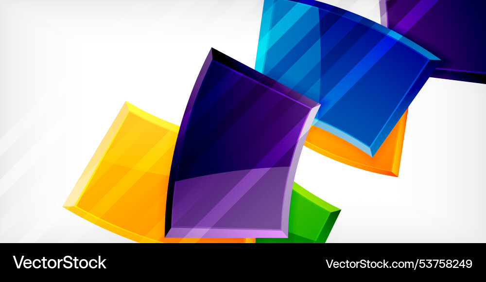 Round 3d shapes plates background creative Vector Image