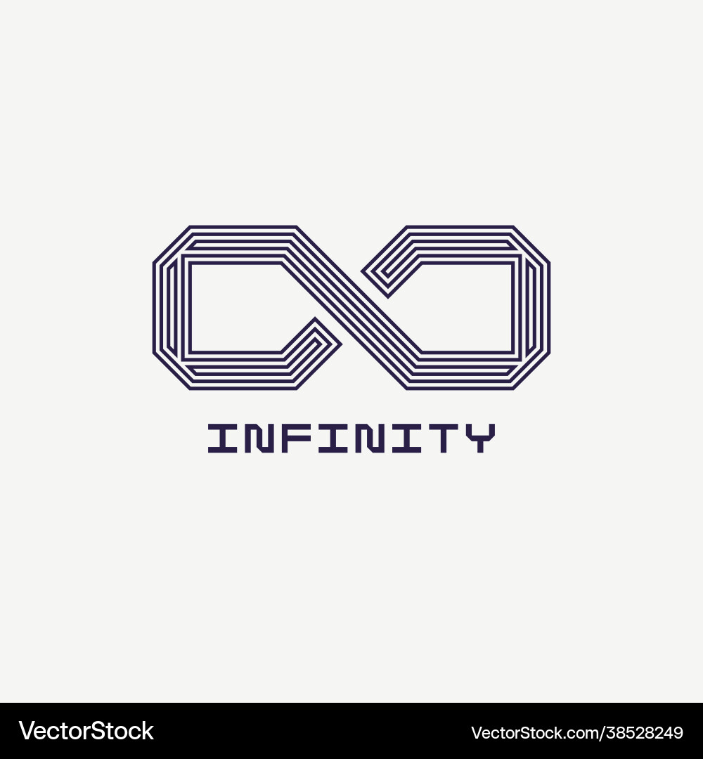 Shows infinity sign modern Royalty Free Vector Image