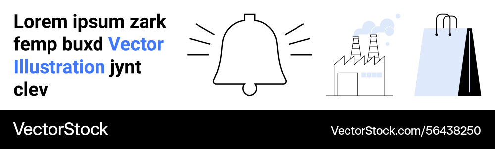 Alert notification industrial factory Royalty Free Vector