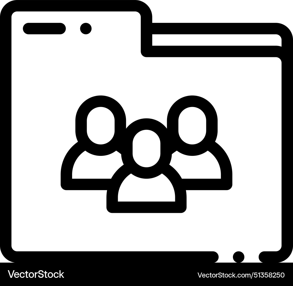 Audience icon thin linear style design isolated Vector Image