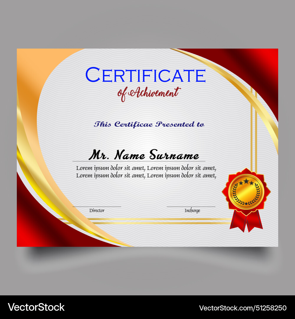 Certificate design Royalty Free Vector Image - VectorStock