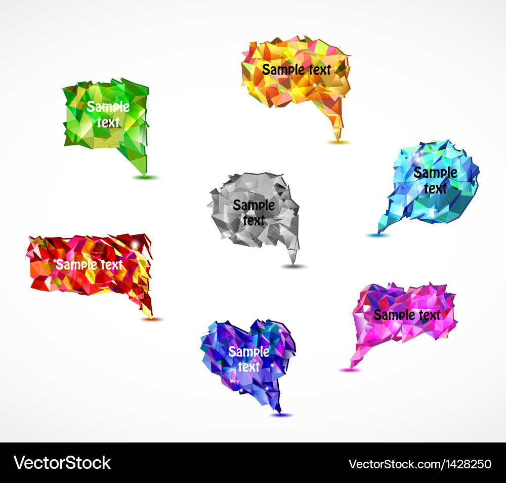 Colorful Talking Bubble Royalty Free Vector Image