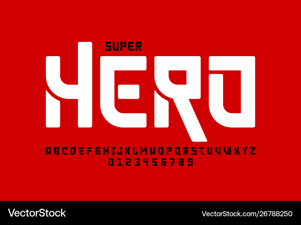 Comics super hero style font alphabet letters Vector Image