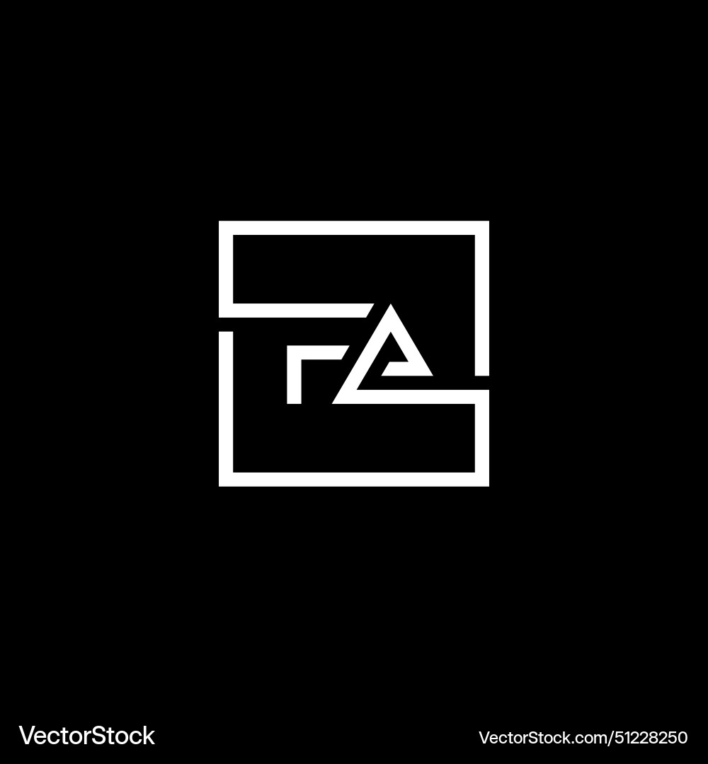 Fa af abstract letters logo monogram Royalty Free Vector