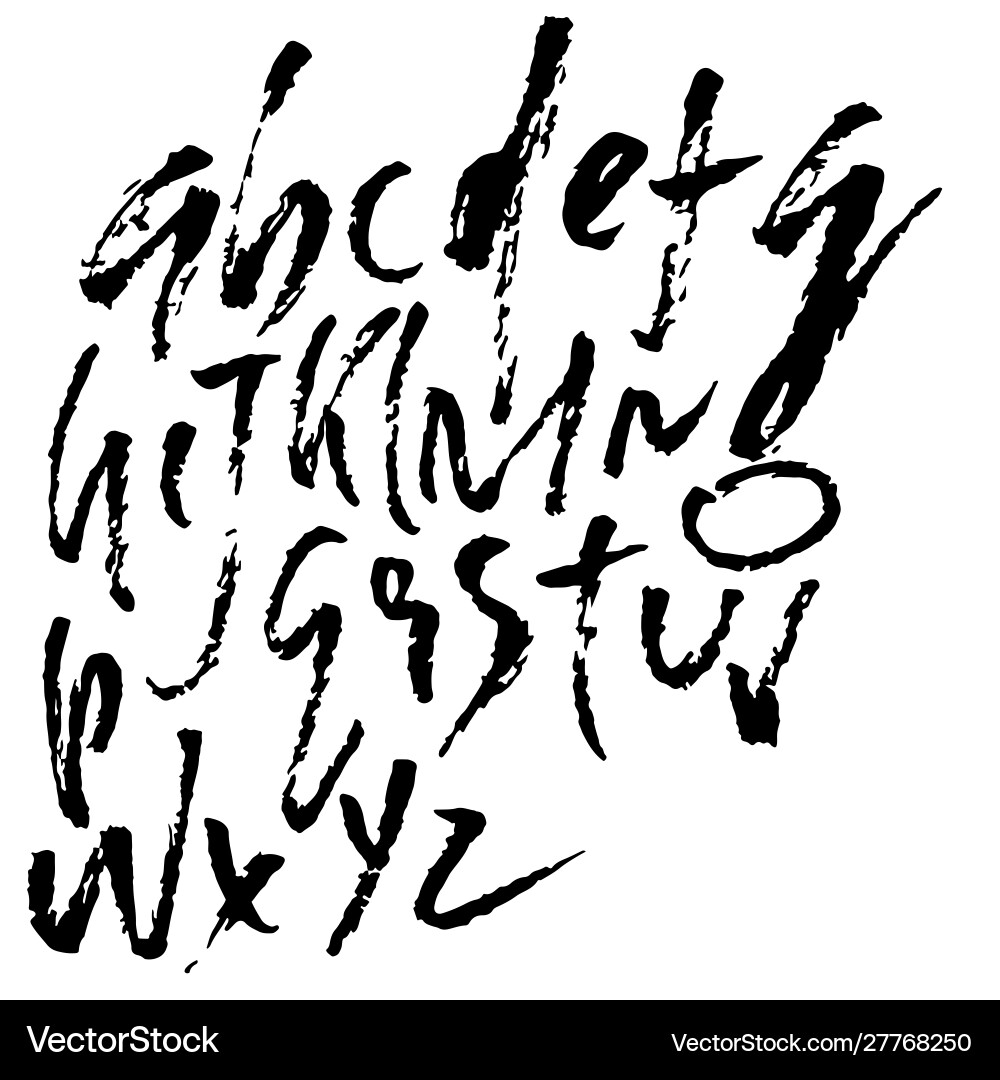 Hand drawn elegant calligraphy font modern brush Vector Image