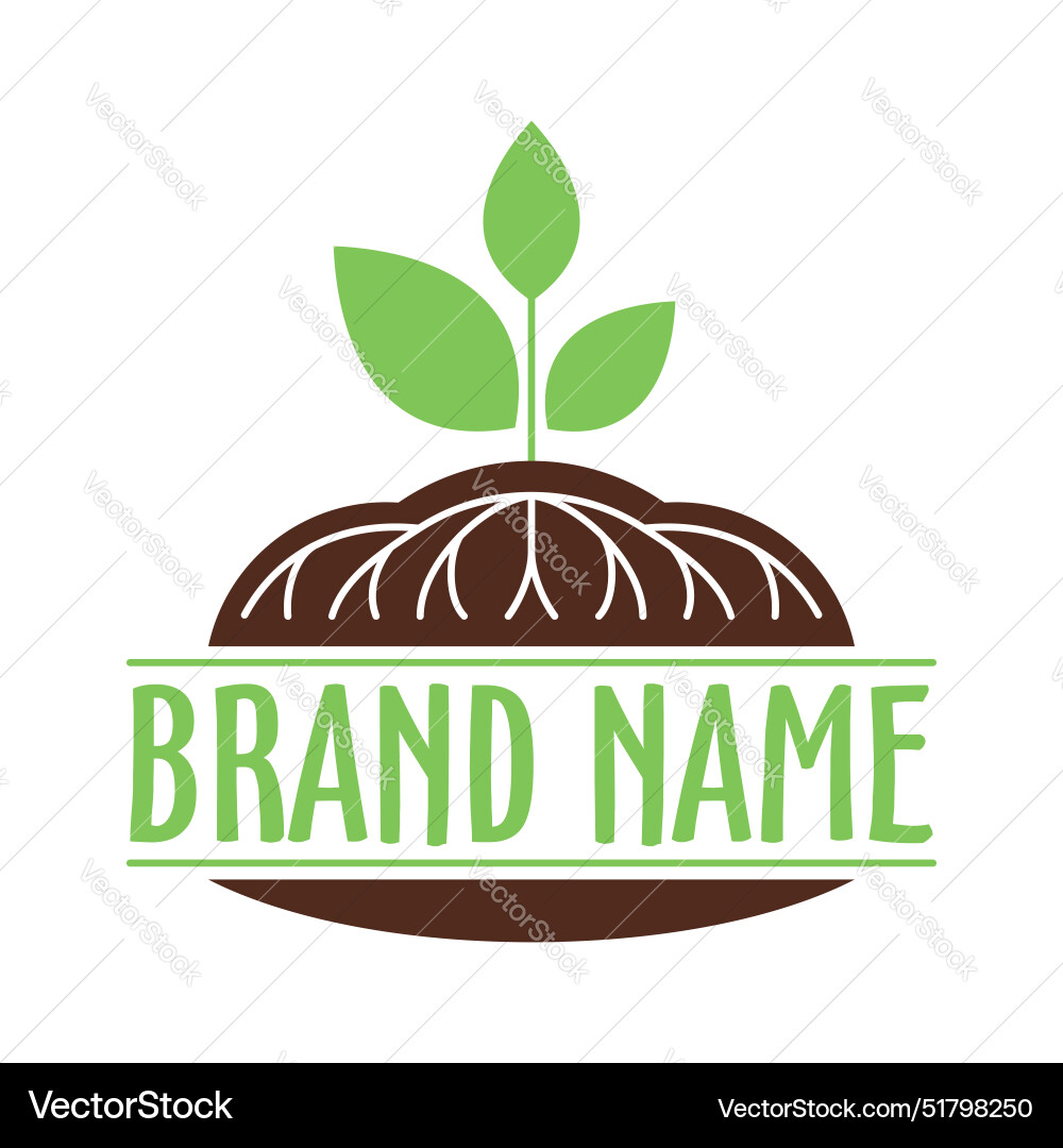 Organic fertilizer logo template - wastes Vector Image