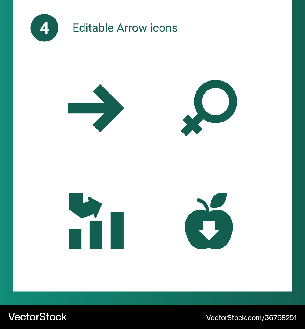 4 arrow icons Royalty Free Vector Image - VectorStock