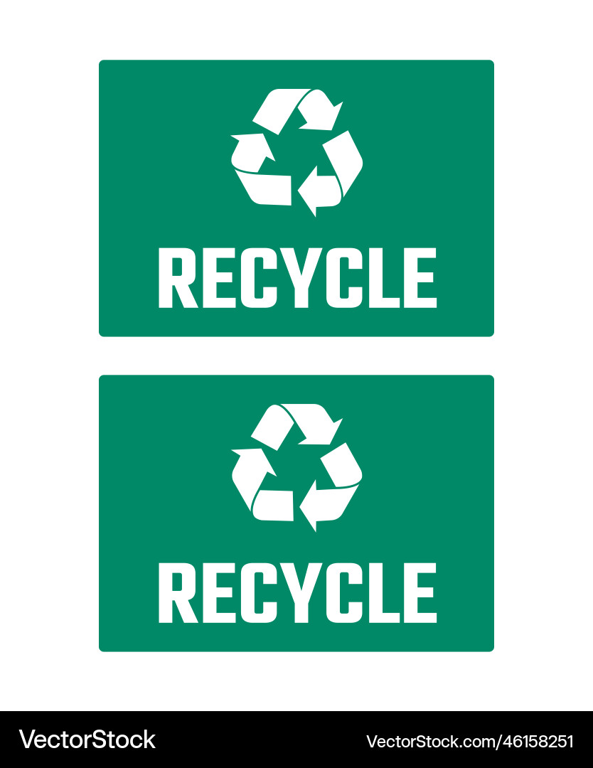 Eco Recycle Labels - Set of Arrows Royalty Free Vector Image