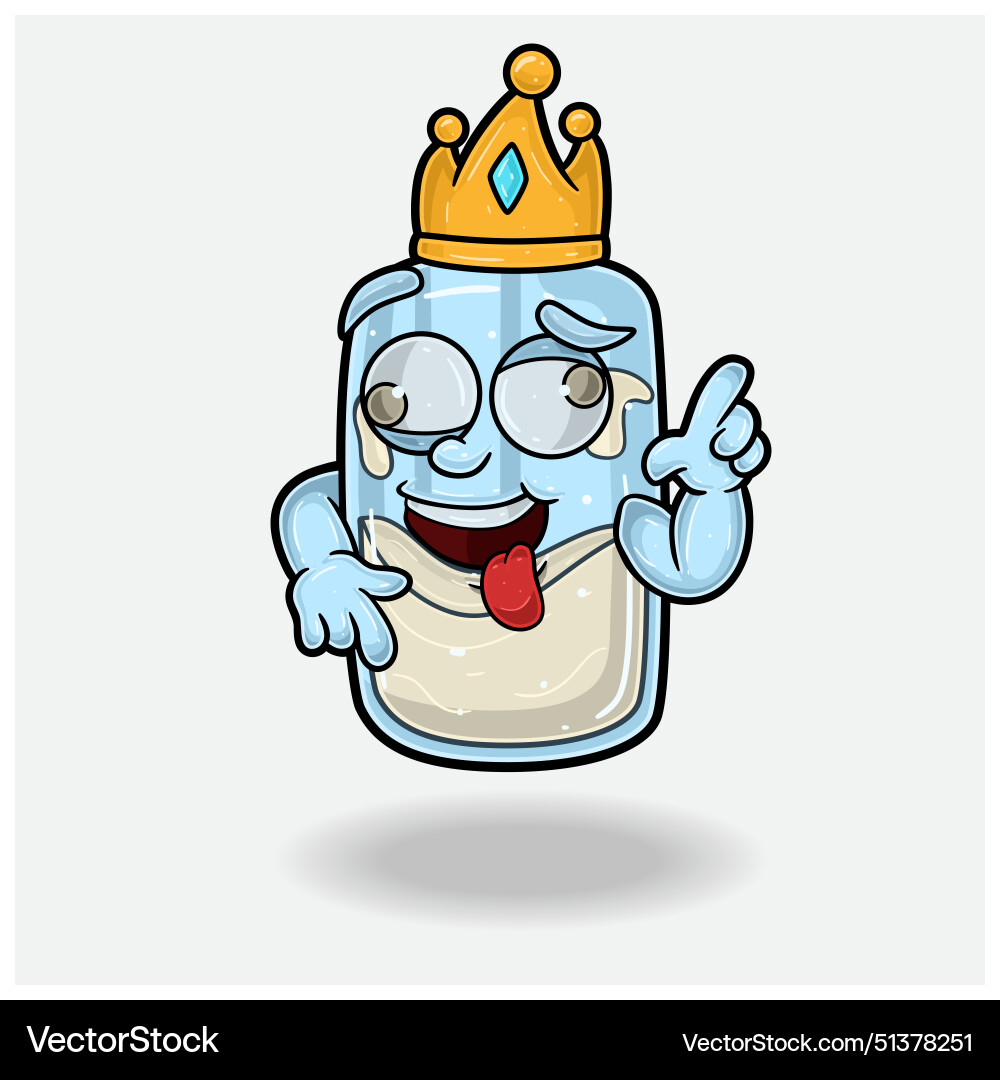 Milk mascot cartoon with crazy expression Vector Image
