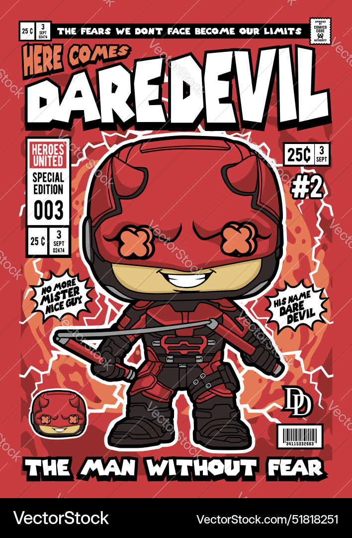 Pop art dare devil Royalty Free Vector Image - VectorStock