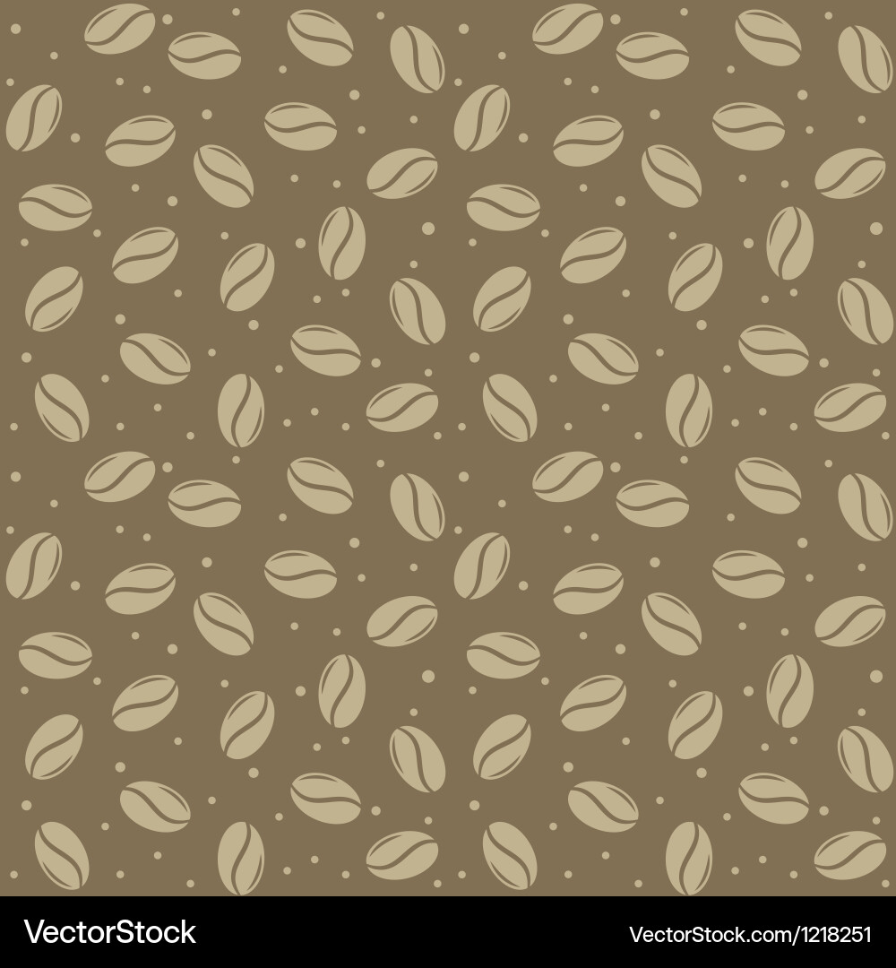 Seamless coffee seed texture Royalty Free Vector Image