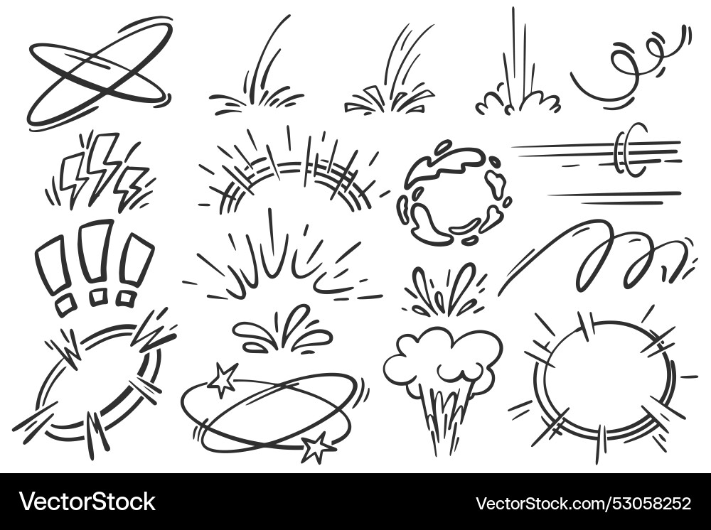 Cartoon bomb boom effect bang burst Royalty Free Vector
