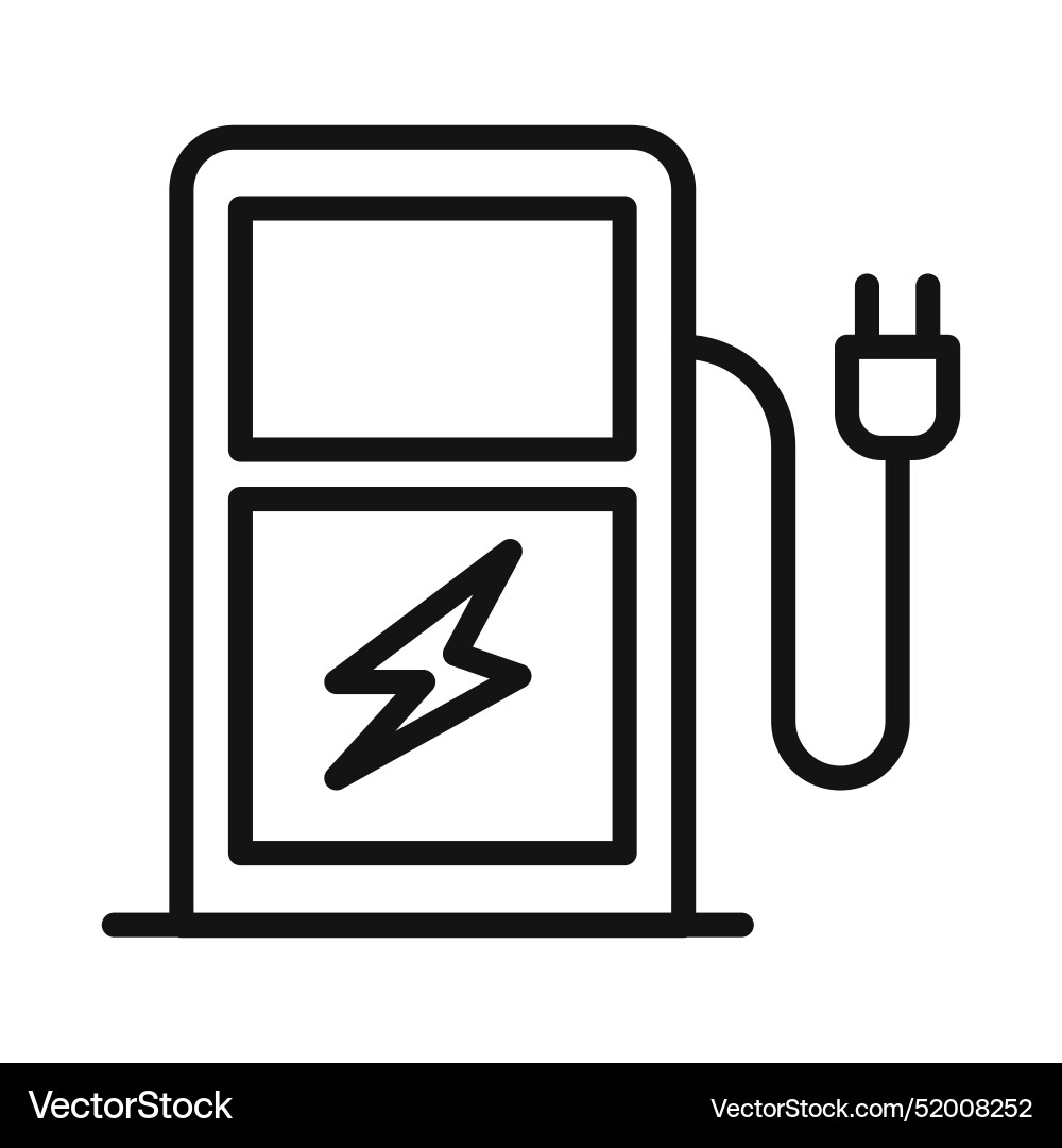 Ev charging station icon for green energy Vector Image
