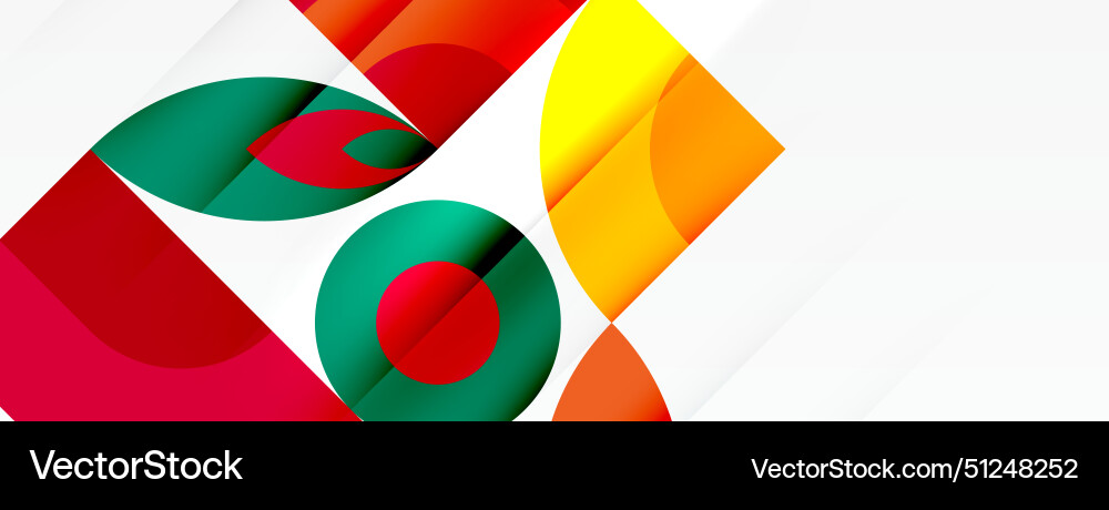 Geometric pattern with red green and yellow Vector Image