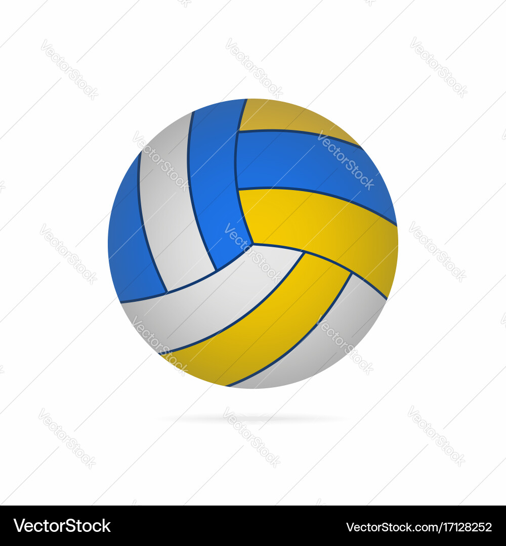 Isolated Volleyball Ball with Shadow Royalty Free Vector