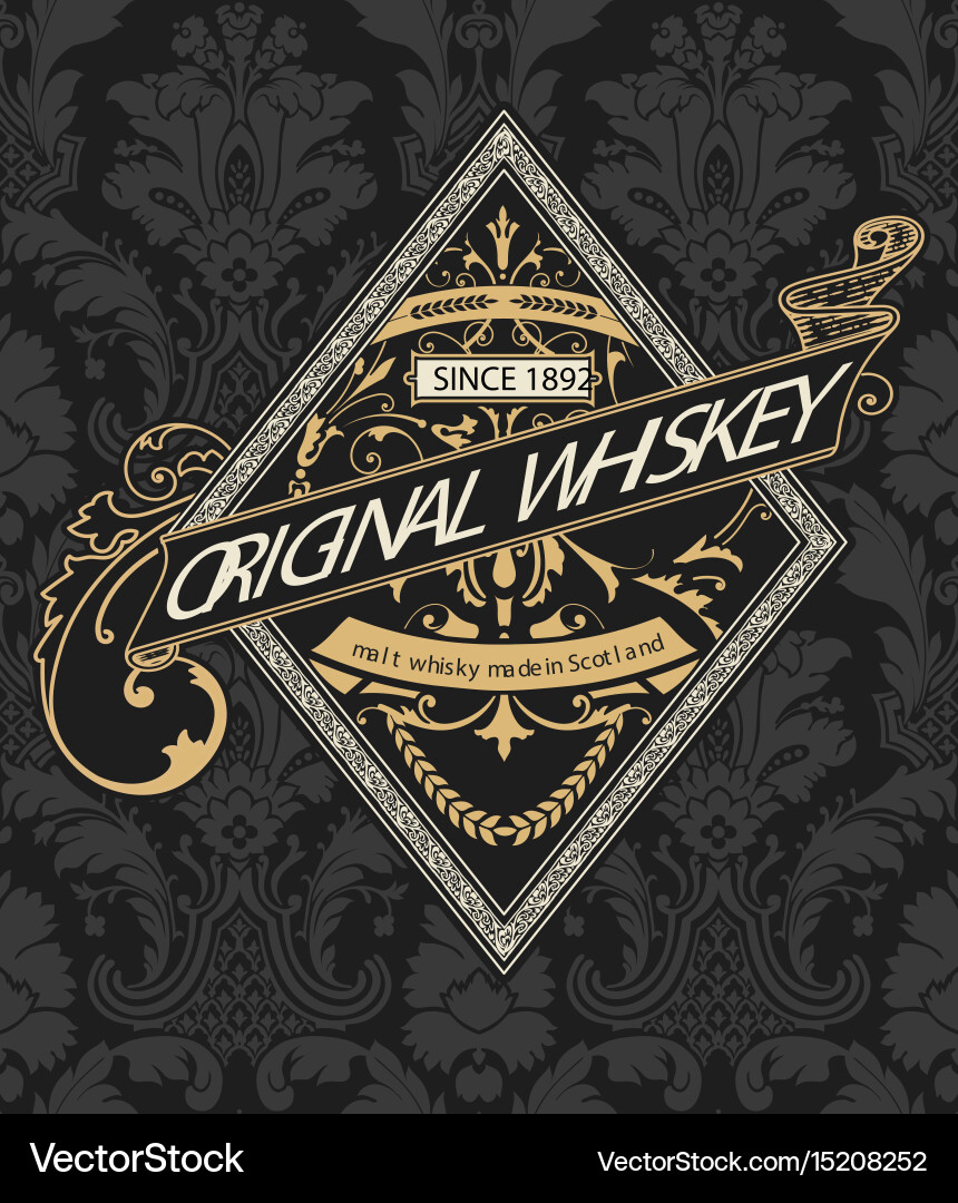 Vintage Liquor Label Royalty Free Vector Image