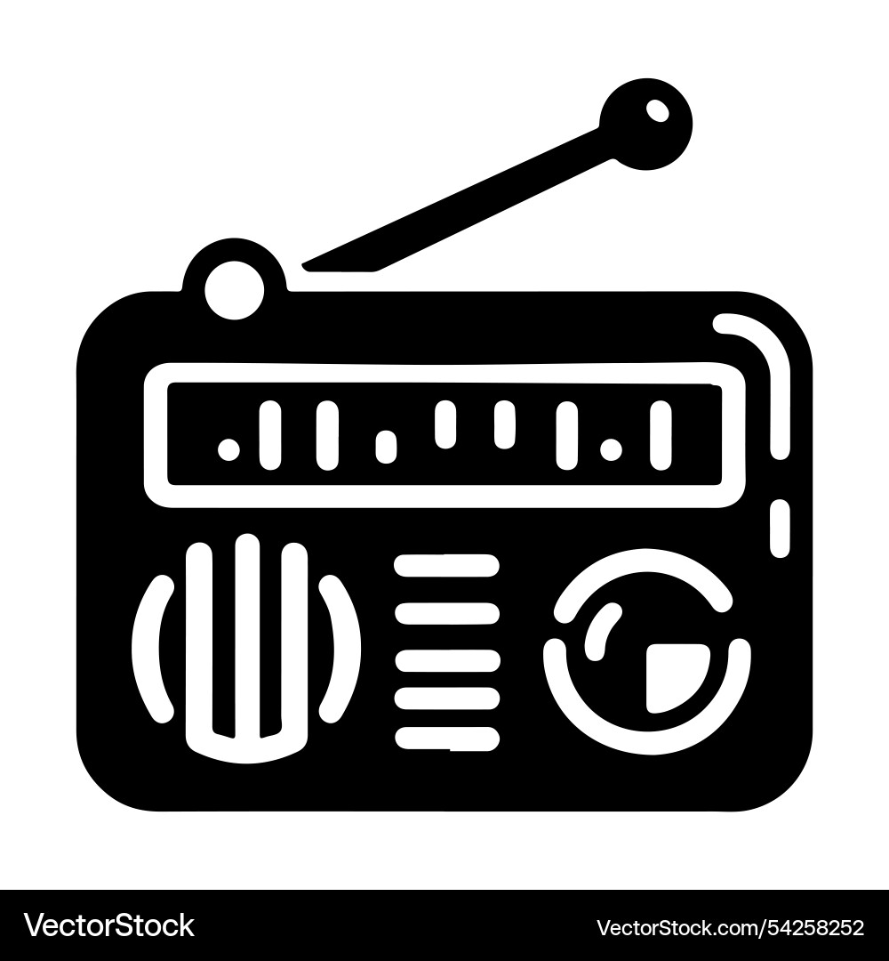 Vintage Radio Icon Royalty Free Vector Image - VectorStock