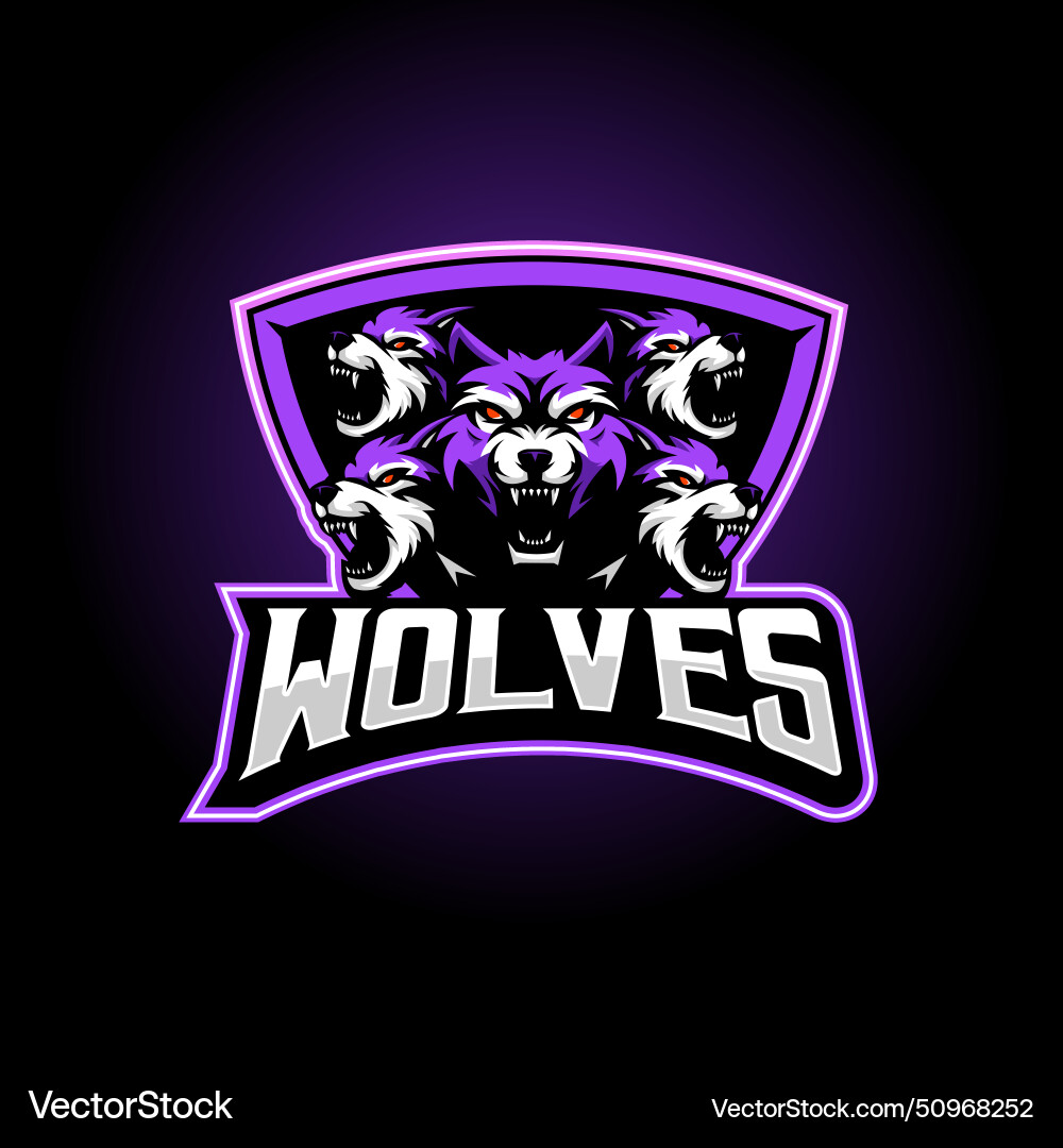 Wolves esport logo Royalty Free Vector Image - VectorStock