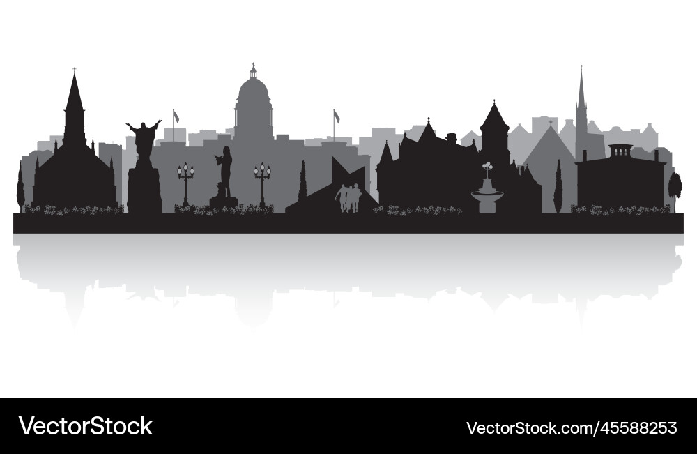 Augusta maine city skyline silhouette Royalty Free Vector