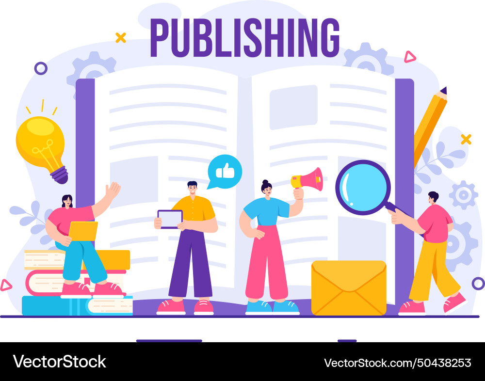 Digital publishing content blog marketing writing Vector Image
