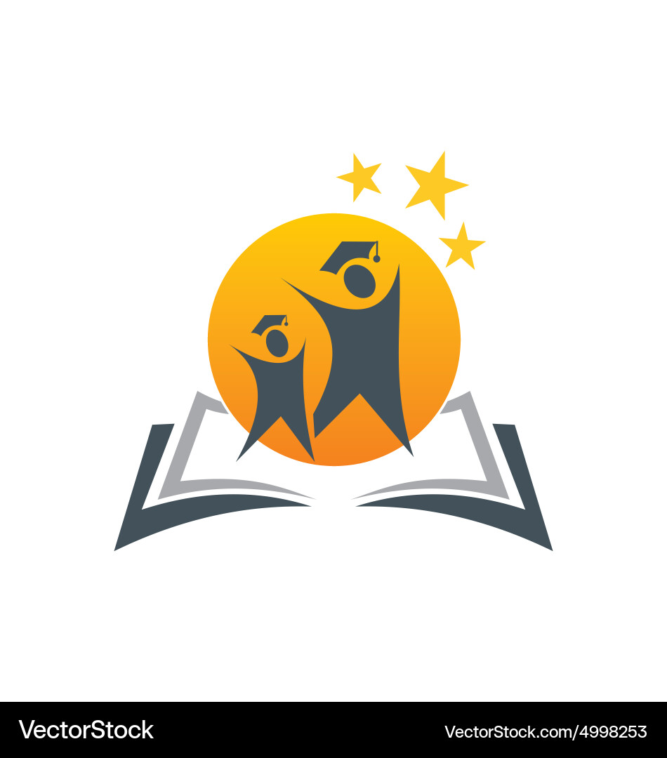 Student Education Logo Book Students Teamwork Education Logo Stock