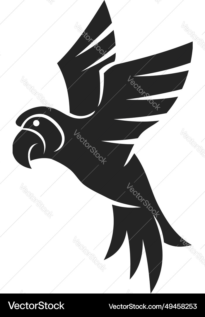 Parrot logo template isolated brand identity icon Vector Image