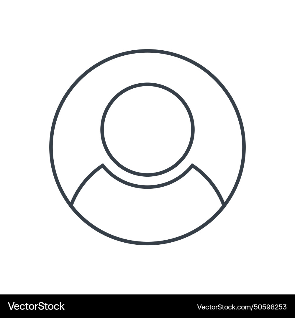 Profile icon online line Royalty Free Vector Image