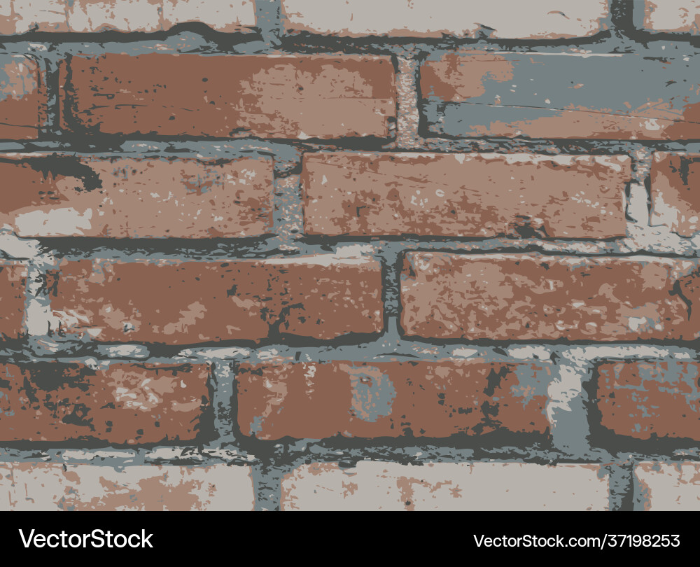 Nahtloses Muster mit alten braunen Ziegelwand Vektorbild