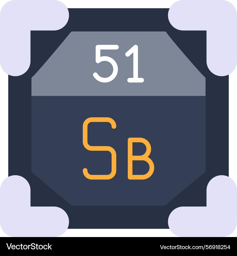 51 antimony icon Royalty Free Vector Image - VectorStock