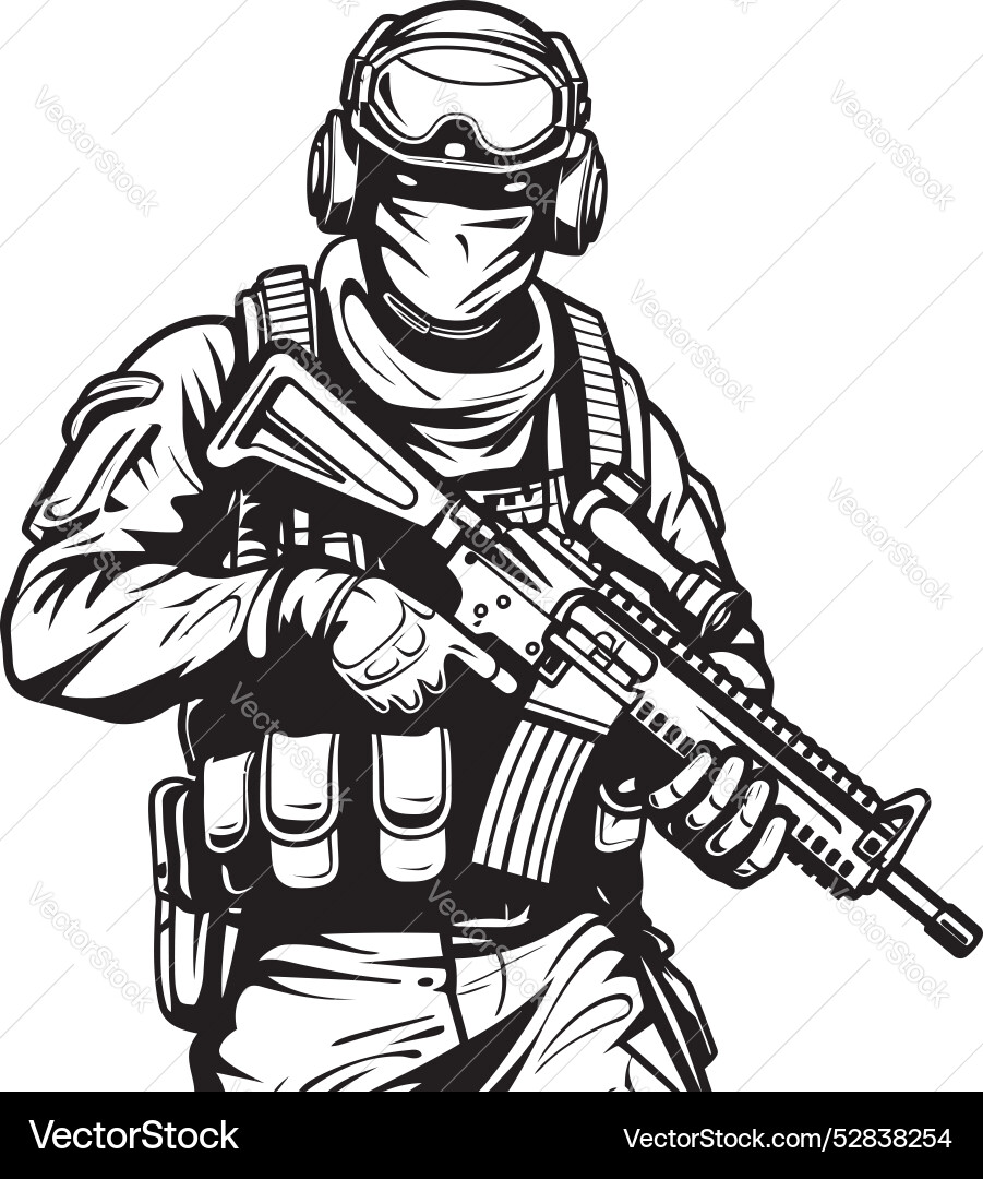 Battlefront defender assault rifle symbol Vector Image