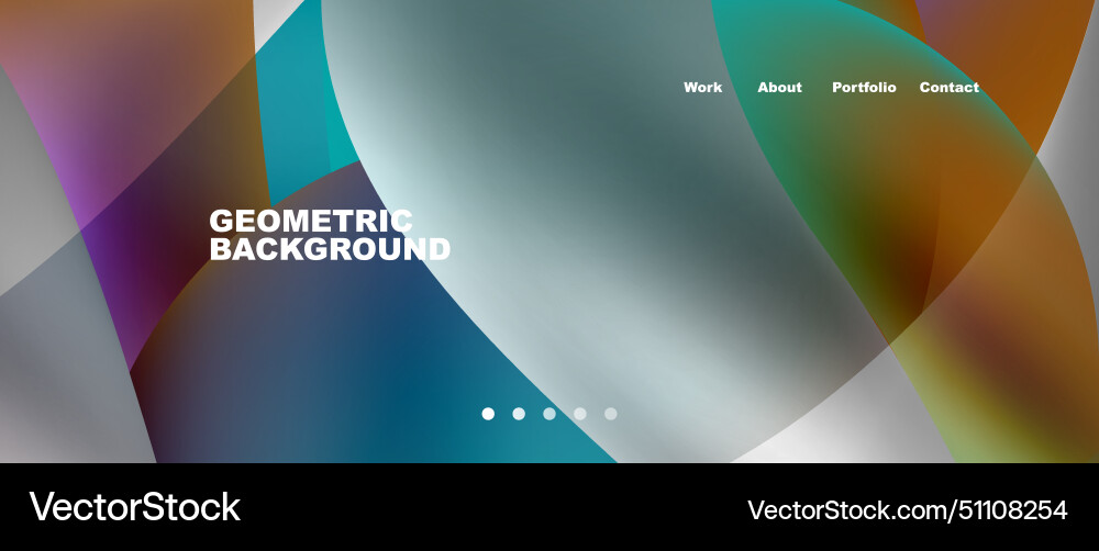 Electric blue geometric shapes with circles Vector Image