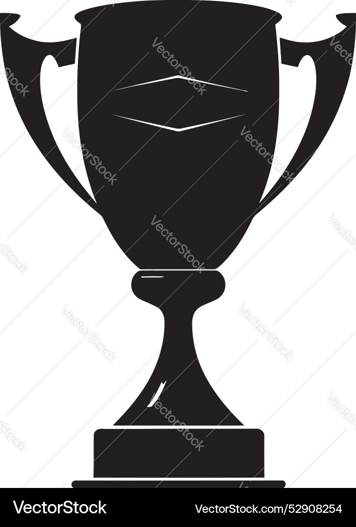 Elegance in winning iconic trophy symbol emblem Vector Image