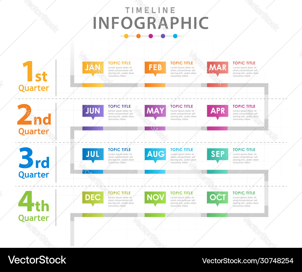 Infographic template for business modern timeline Vector Image