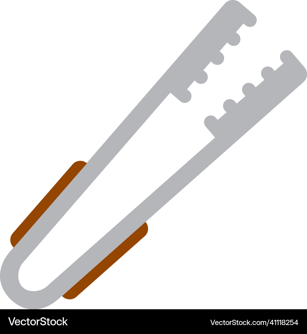 Kitchen tongs icon baking tool cooking equipment Vector Image