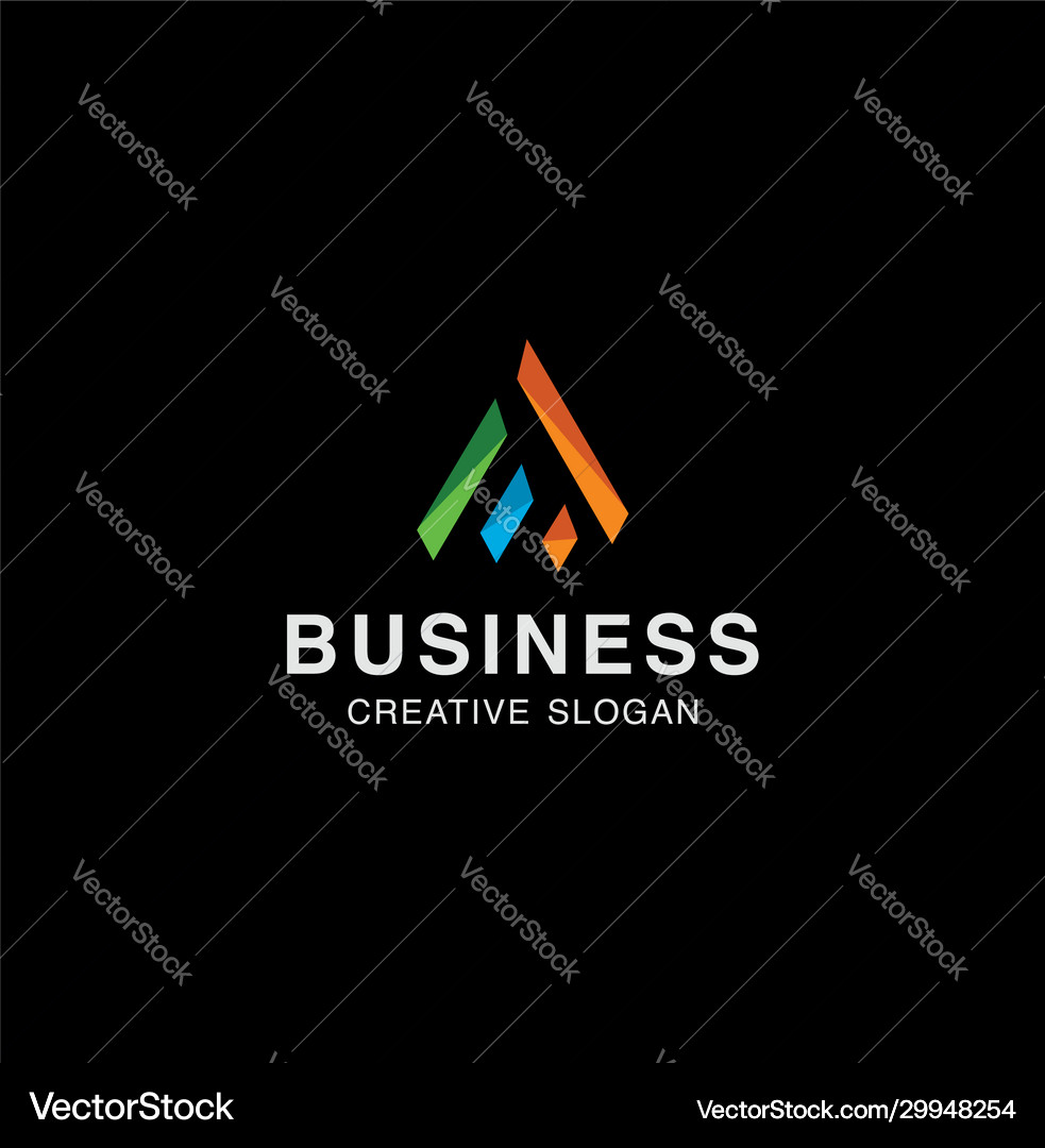 Letter a tech logo colorful design inspiration Vector Image