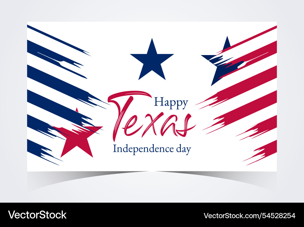 Texas independence day banner happy Royalty Free Vector