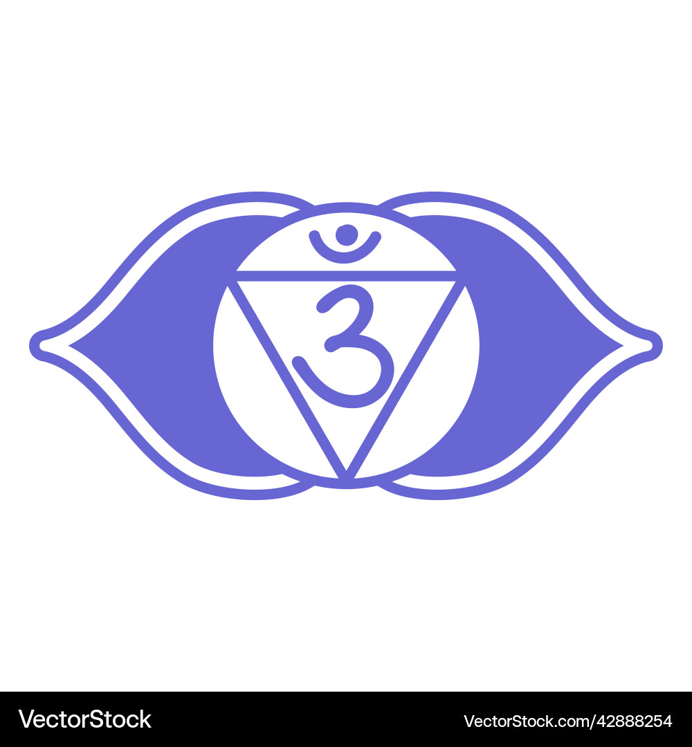 Third Eye Chakra Symbol Royalty Free Vector Image