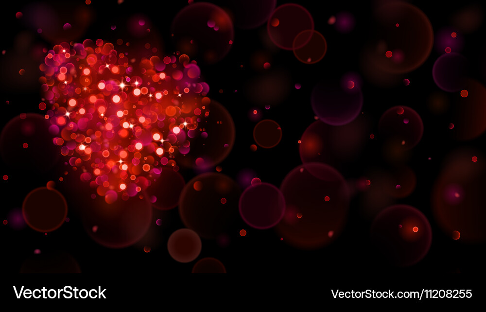 Abstract background with big gold heart Royalty Free Vector