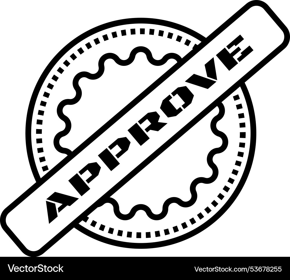 Approve stamp icon Royalty Free Vector Image - VectorStock