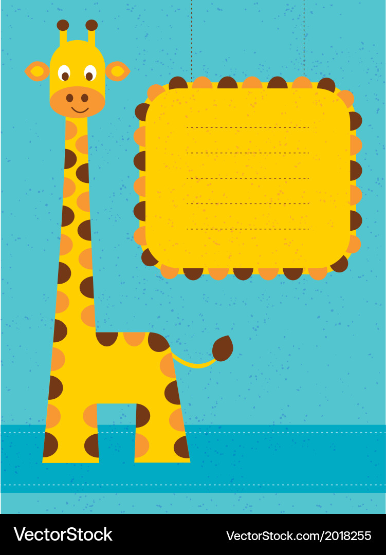 Giraffe card Royalty Free Vector Image - VectorStock