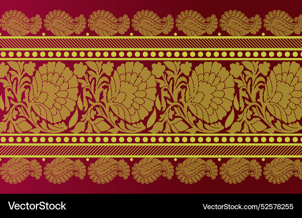 Indian ethnic sari design which is originated Vector Image