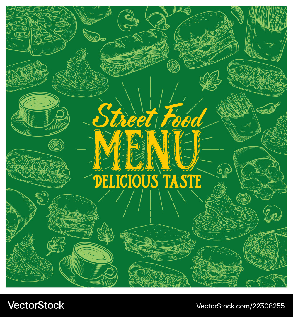 Retro Food Menu - Vintage Style Royalty Free Vector Image