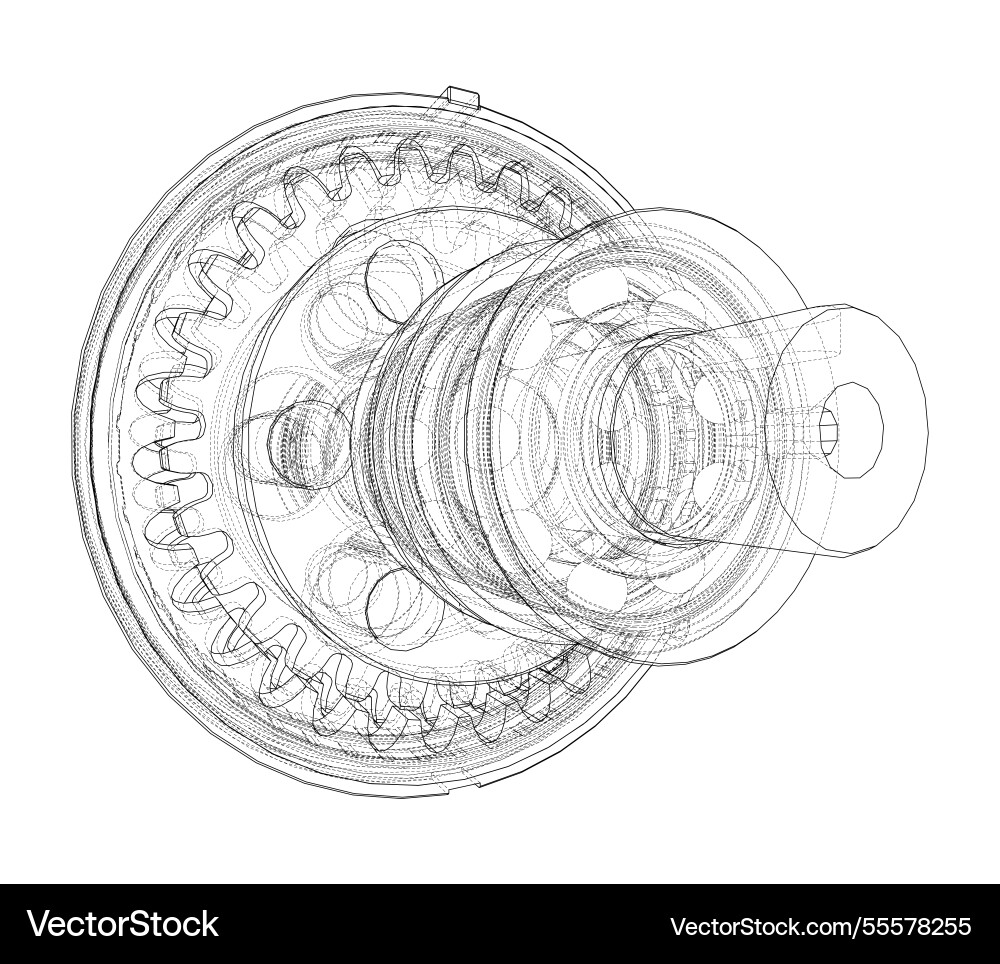 Wave reducer 3d render Royalty Free Vector Image