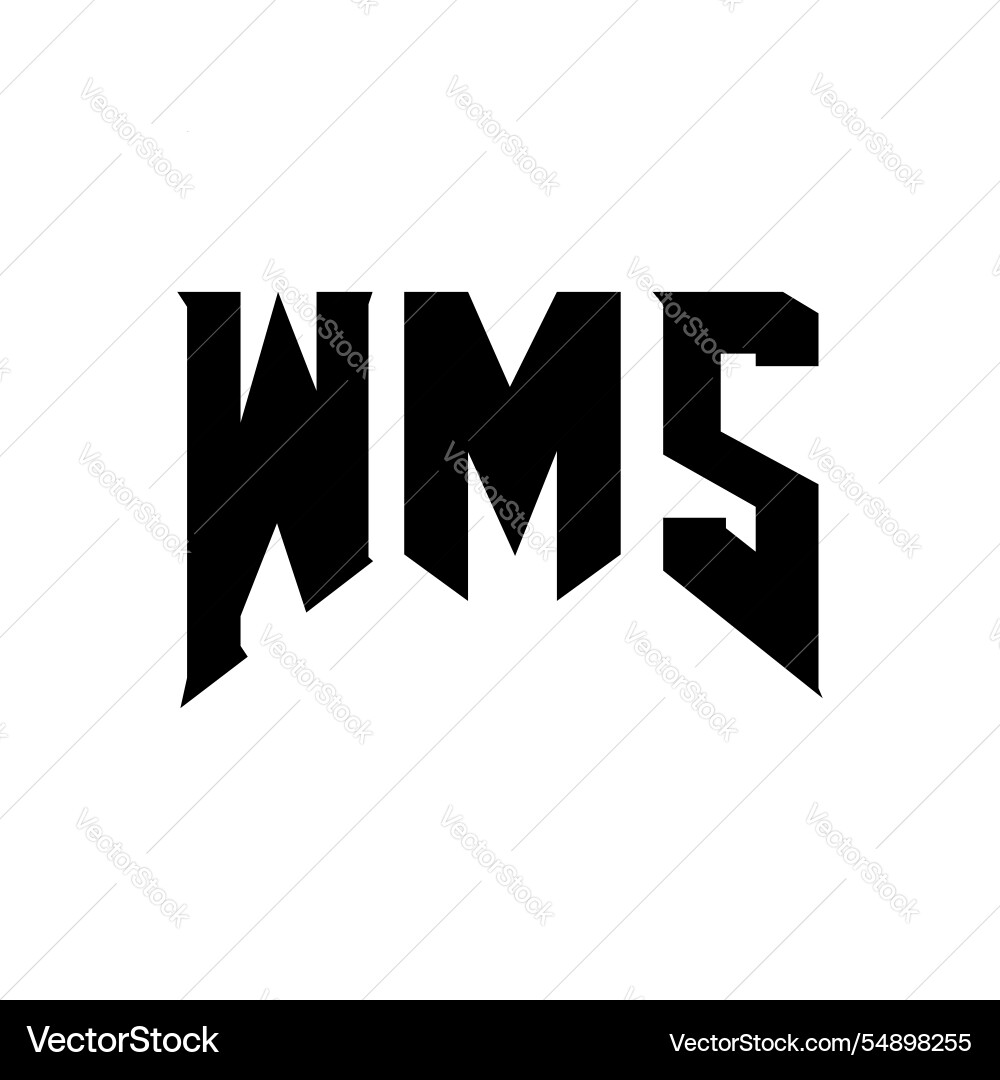 Wms letter logo design for technology company Vector Image